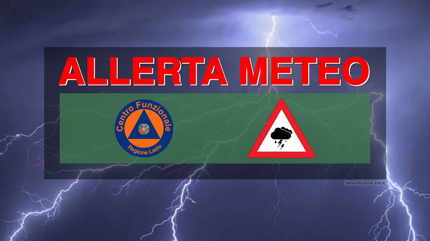 ALLERTA METEO per rischio IDROGEOLOGICO ed IDRAULICO - Meteo Regione Lazio