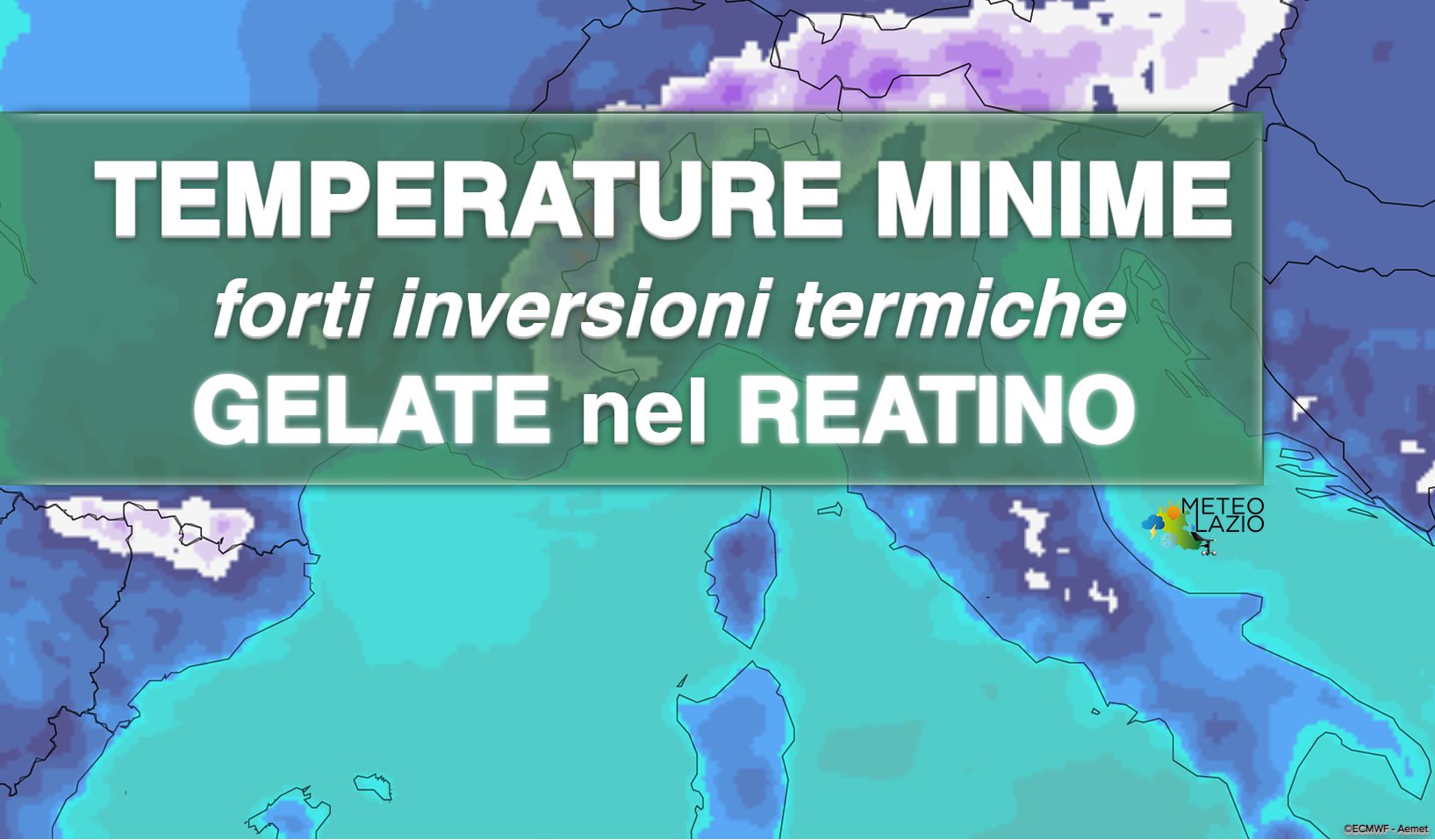 TEMPERATURE MINIME: proseguono le gelate per le forti inversioni termiche - Meteo Regione Lazio