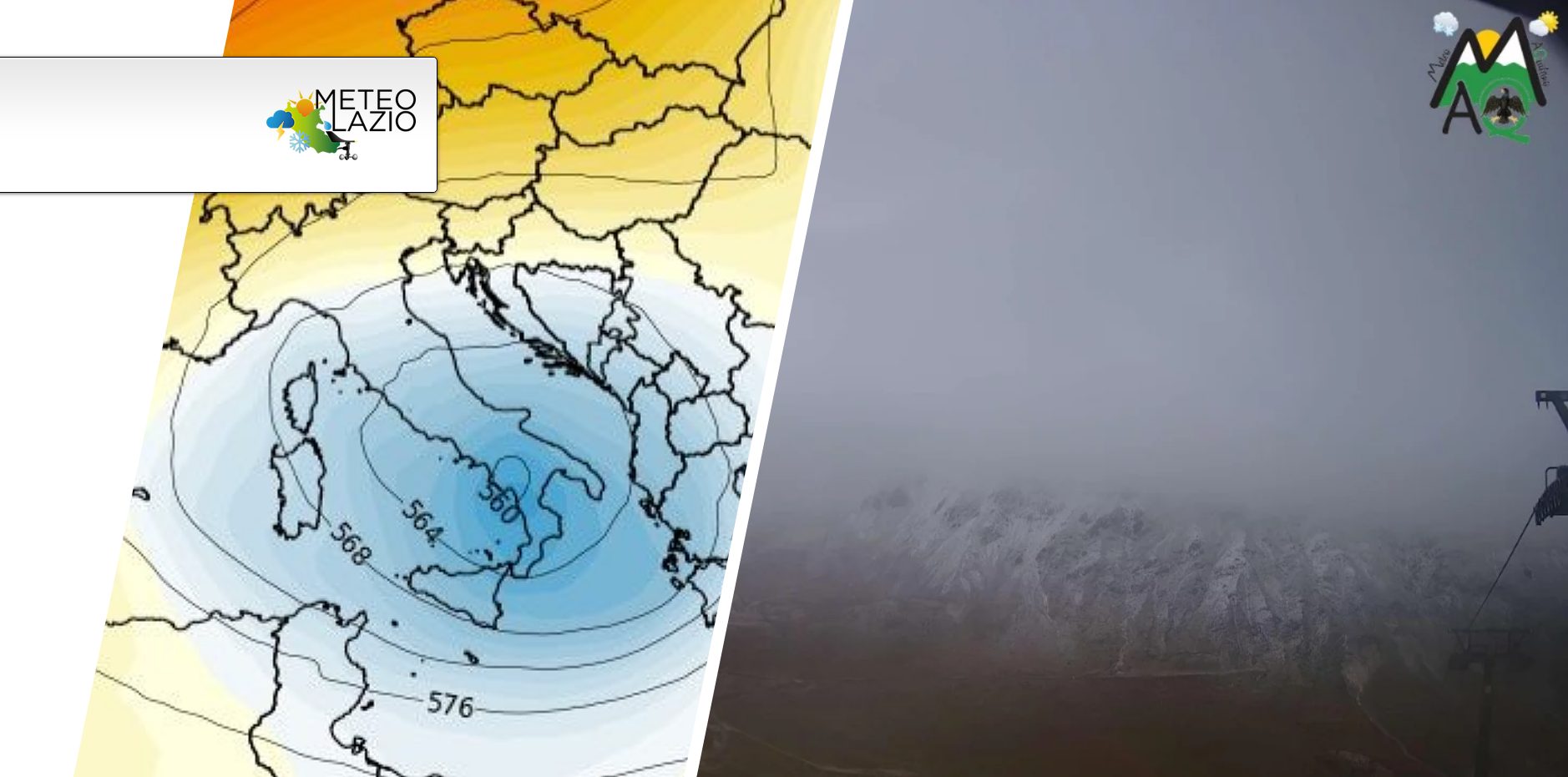 PRIME NEVICATE in APPENNINO, verso un WEEKEND ancora dominato da una circolazione ciclonica ...