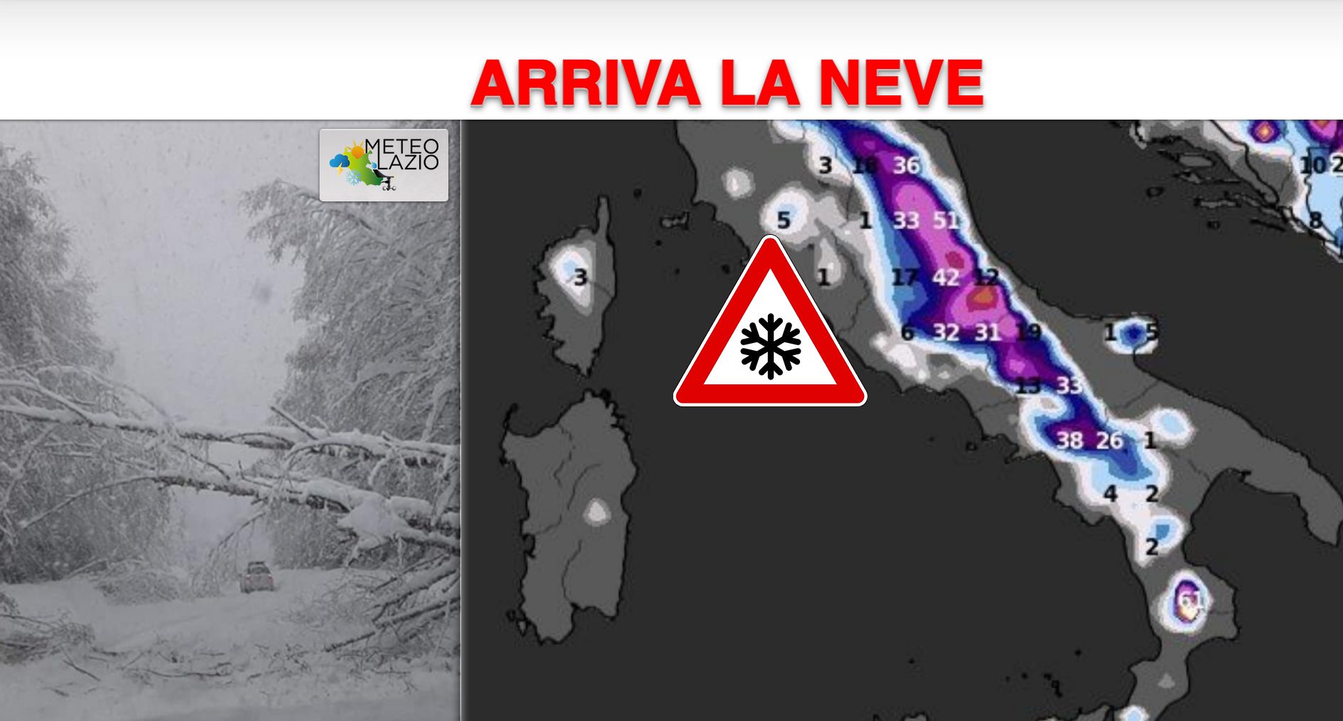 NEVE E FREDDO IN ARRIVO: anche a quote molto basse su TUTTO IL LAZIO - i primi dettagli meteo ...